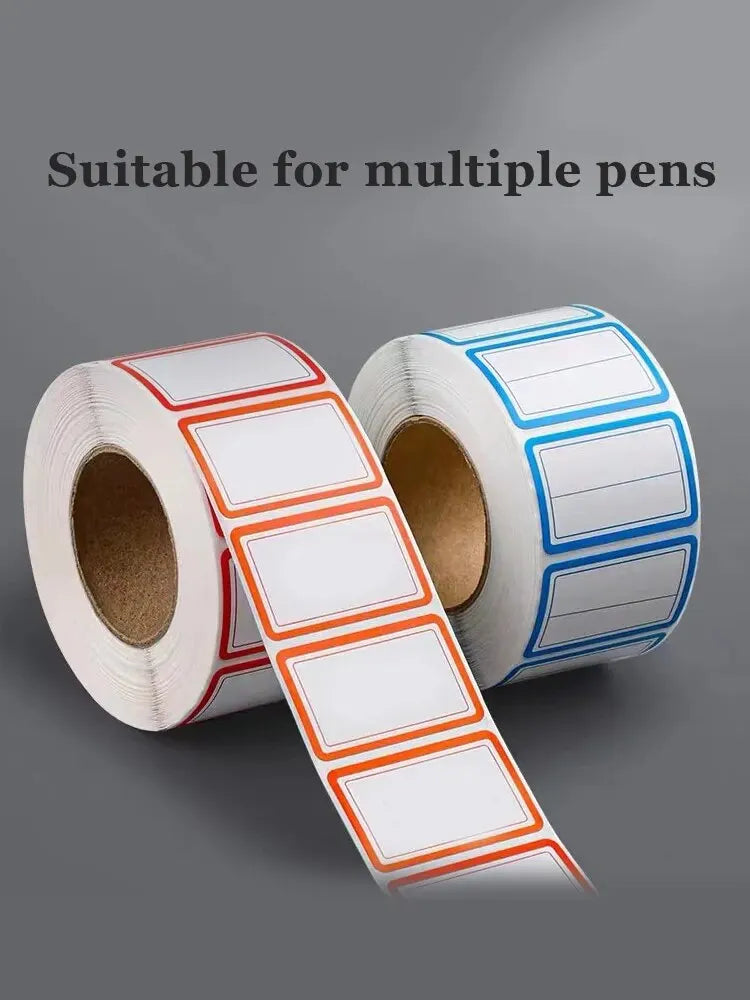 Colorful Plain Name Tag Labels 1000 Stickers Name Tag Stickers 3 1/2X2 ...